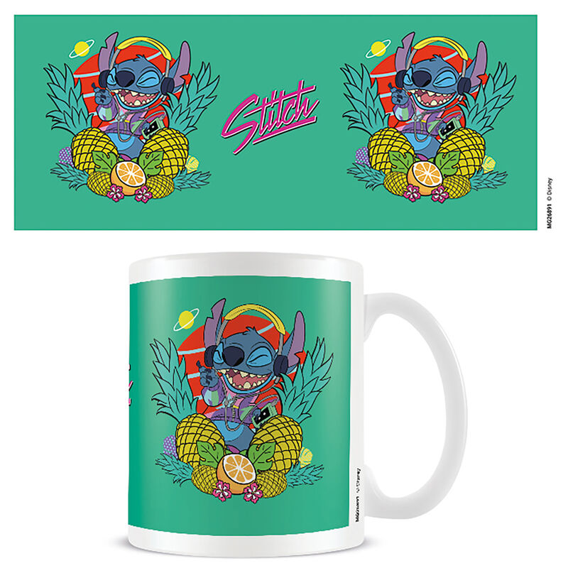 Caneca Disney Stitch Frutas - Liga Tinteiros - Material de Escritório